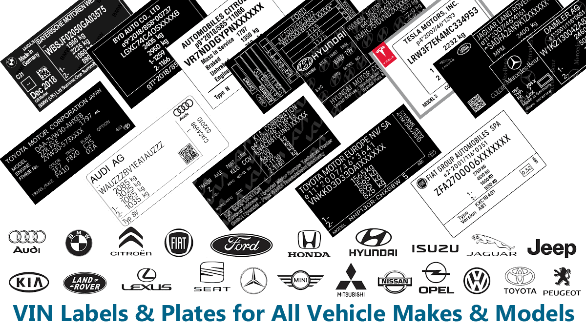 VIN Label Printing UK | Vehicle VIN Stickers & Plate Replacement